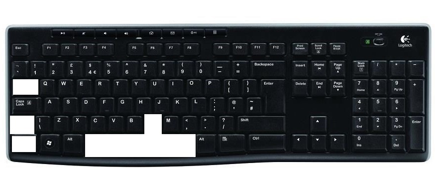 Logitech K270 Replacement Keys Keycaps - Laptop Keyboard Key Replacement