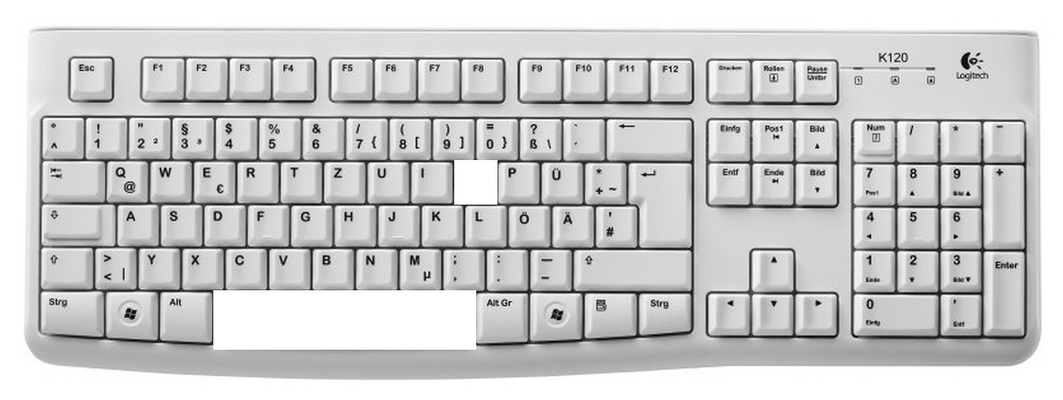 Logitech K120 Replacement Keys Keycaps - Laptop Keyboard Key Replacement