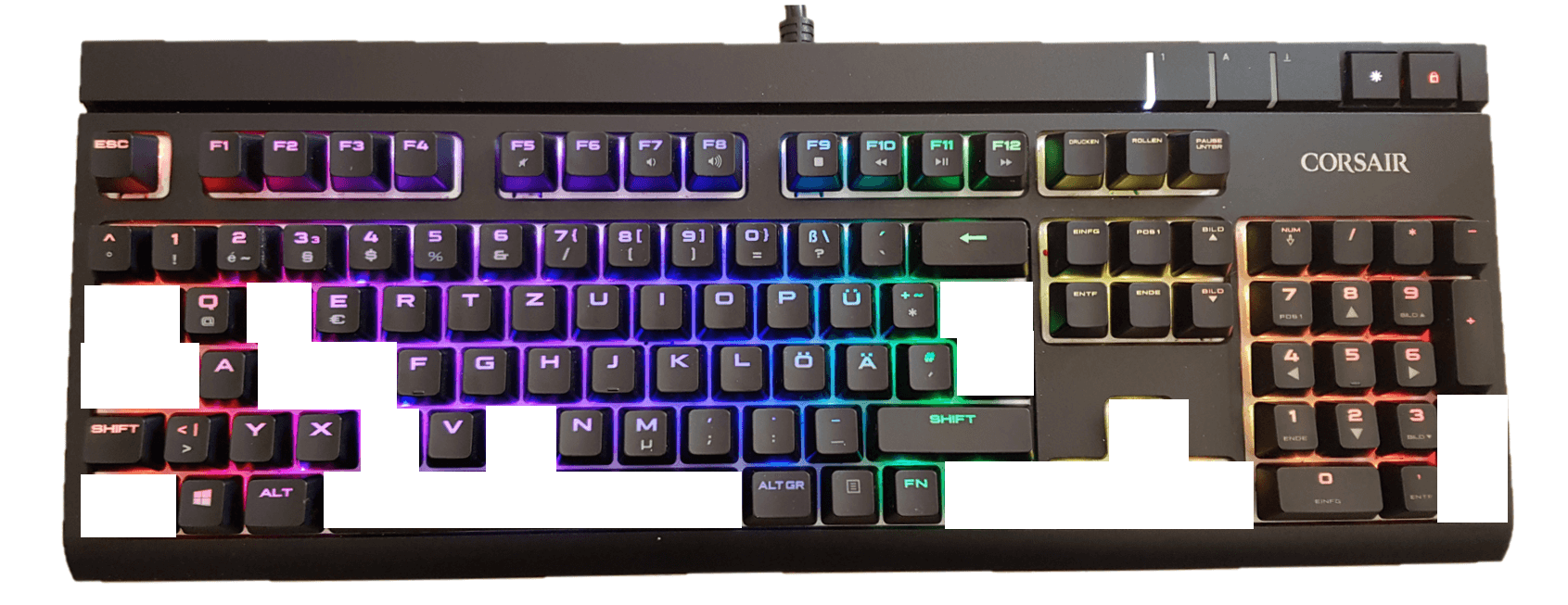 Corsair Strafe RGB (cherry) Replacement Keys Keycaps - Laptop Keyboard ...